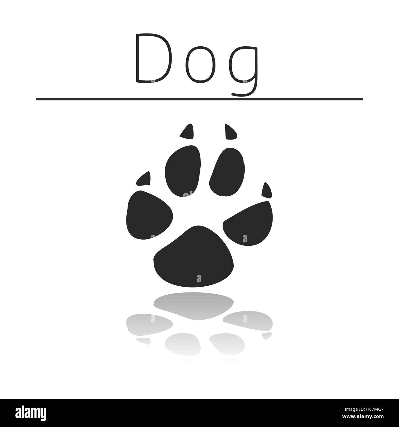 Dog animal track Stock Vector Image & Art - Alamy