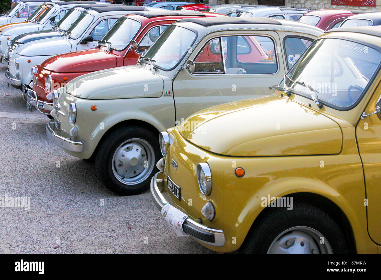 Fiat 500 rally, Miranda, Ternis, Umbria, Italy Stock Photo - Alamy