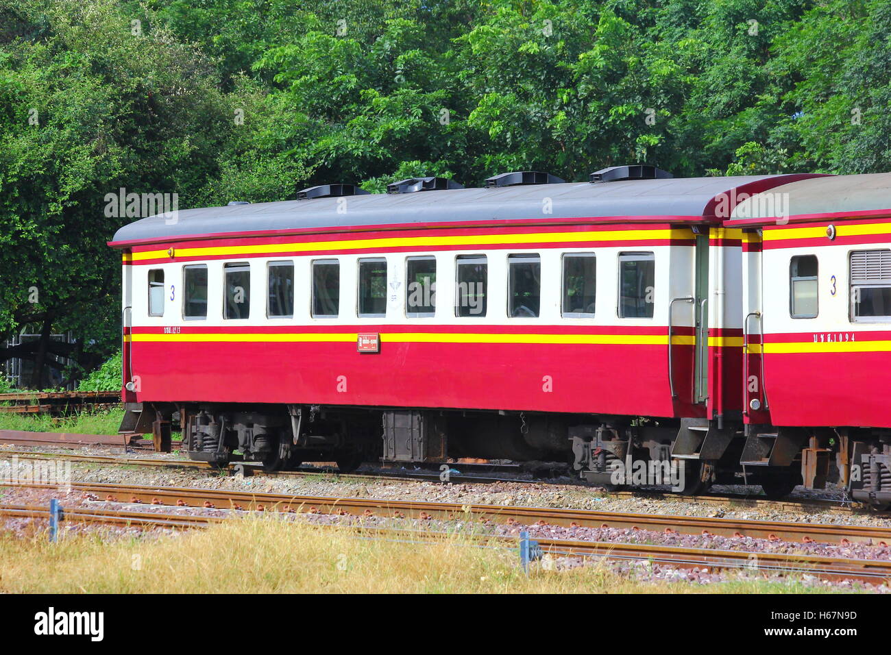 Passenger car for train from chiangmai to bangkok. Photo at Chiangmai ...