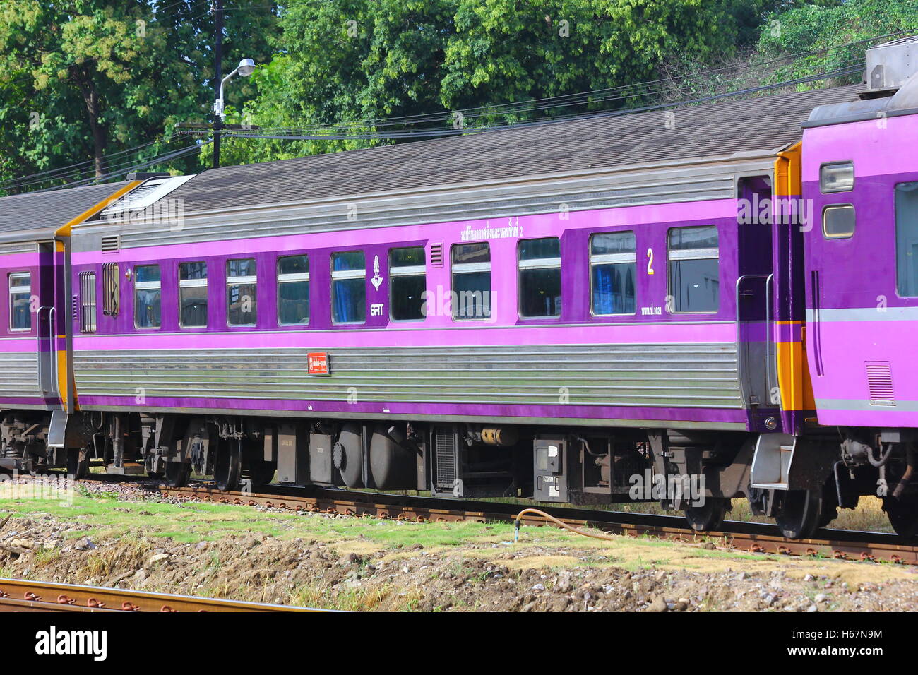 Passenger car for train from chiangmai to bangkok. Photo at Chiangmai ...