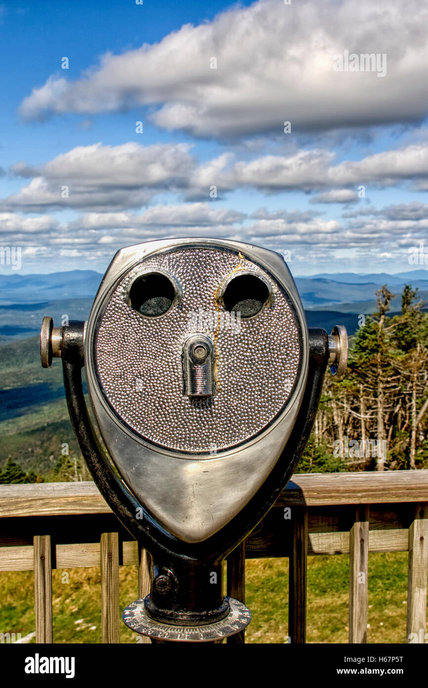 Binoculars viewing landscape Stock Photo - Alamy