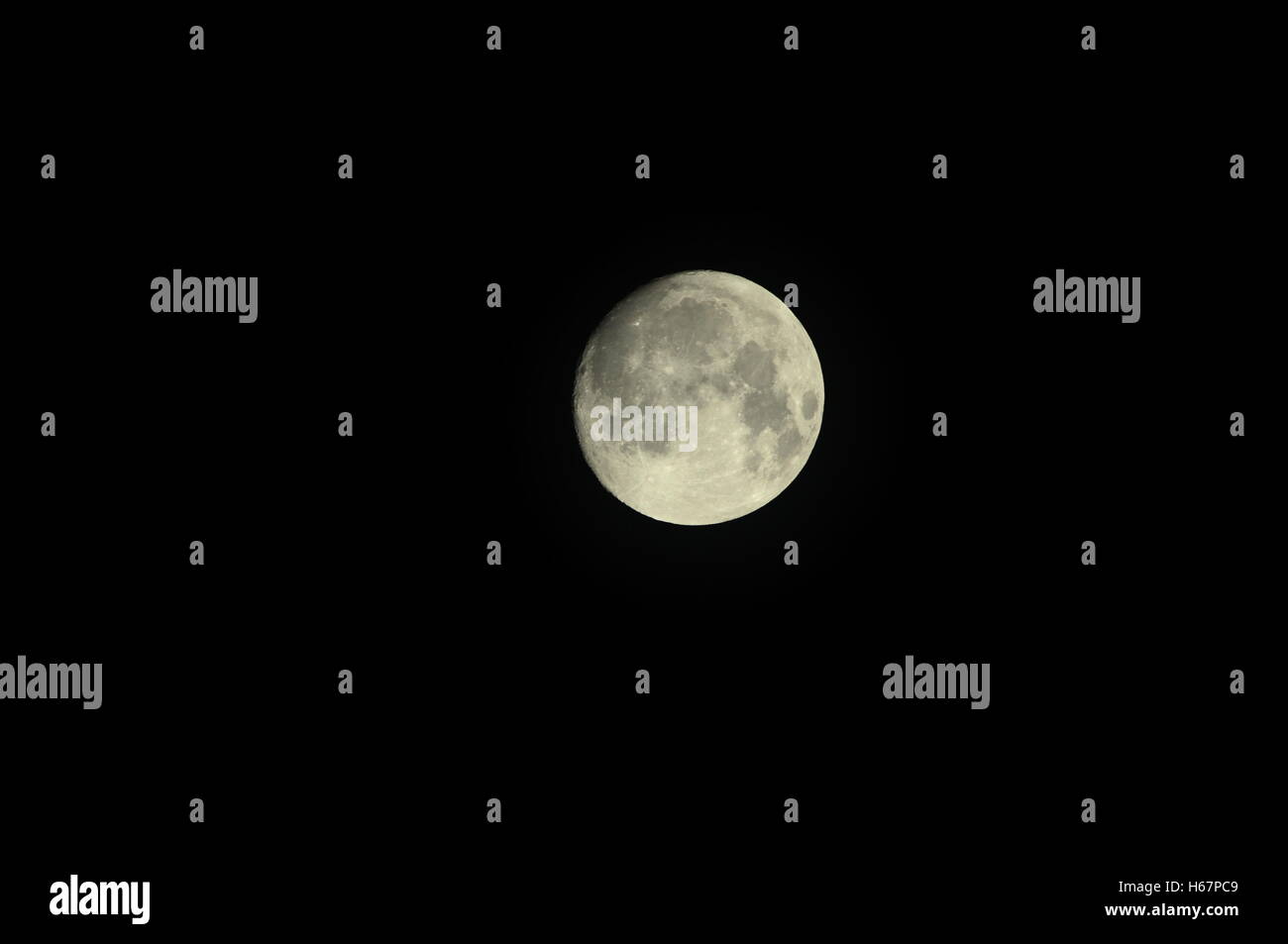 Before the full moon, space, astronomy, observation, phase Stock Photo ...