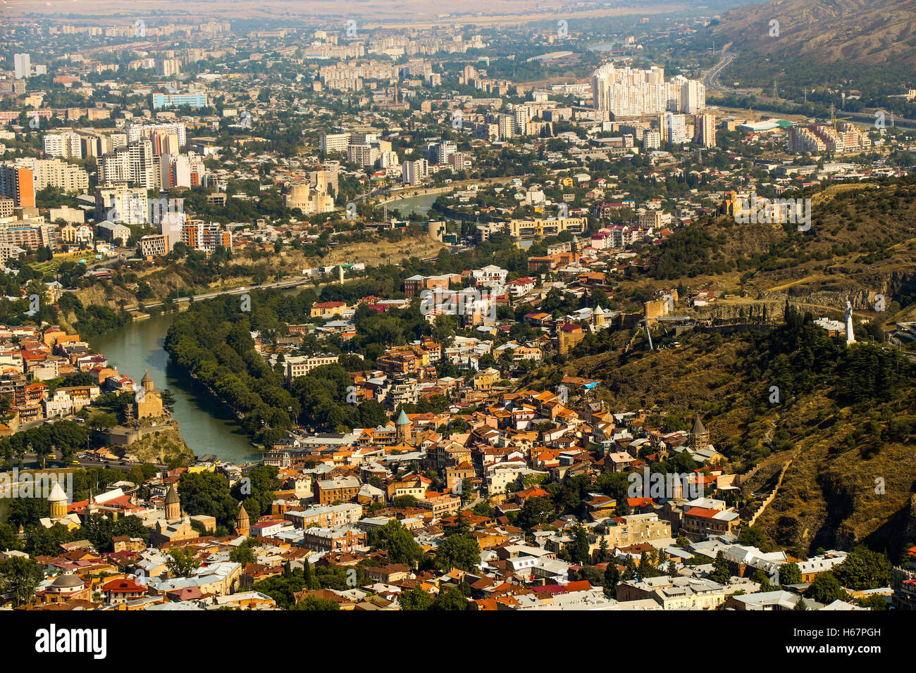 Beautiful panoramic view of Tbilisi in Georgia Stock Photo - Alamy
