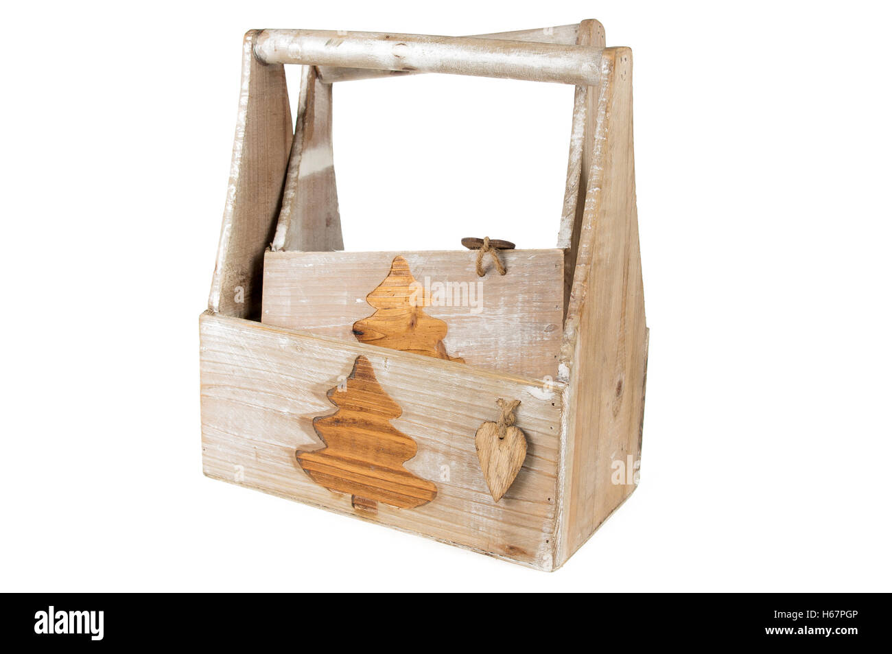 ornamental boxes for Christmas tree and heart shaped tied with string ...