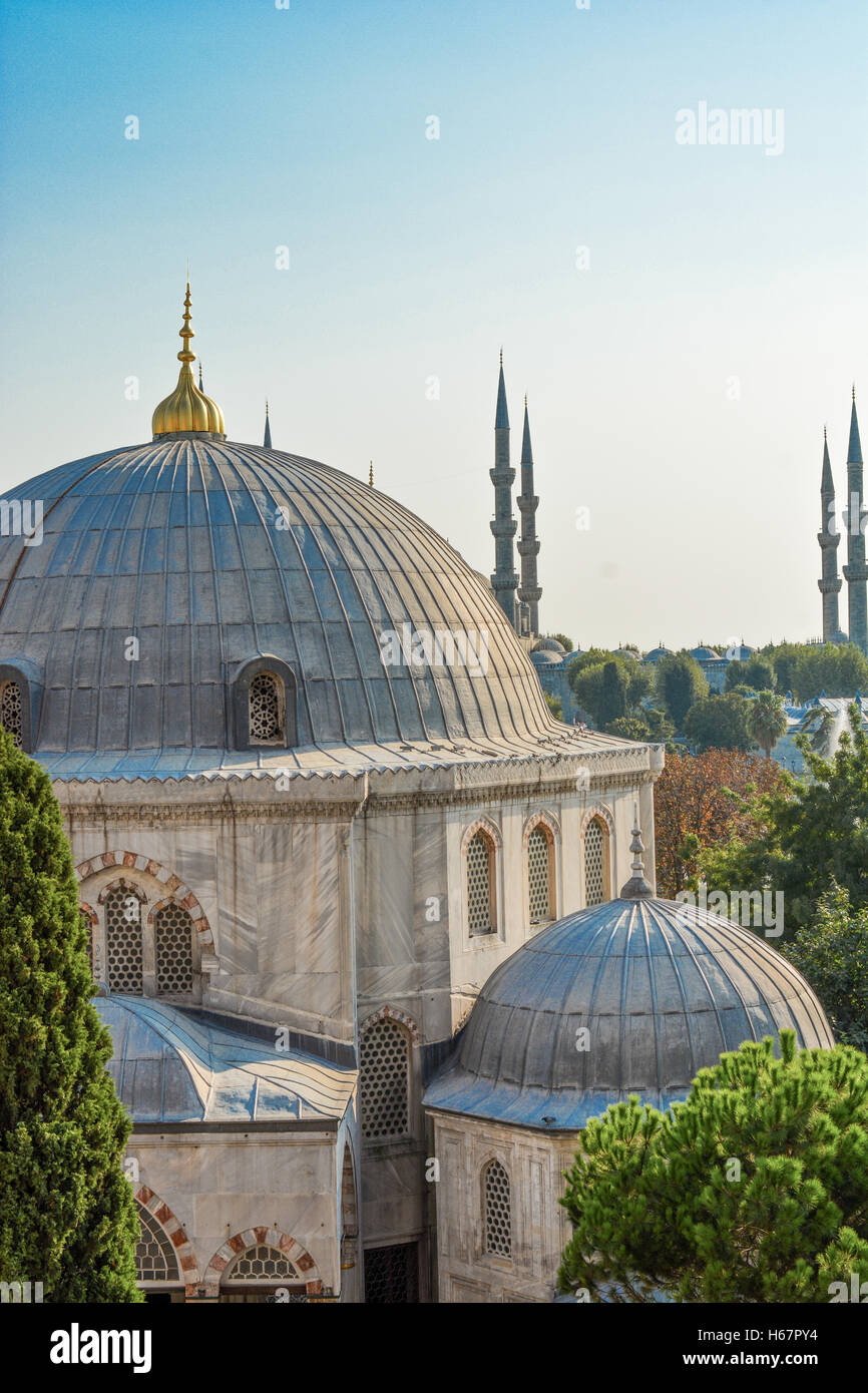 Minaret made of stone in Ottoman time Mosques in view Stock Photo - Alamy