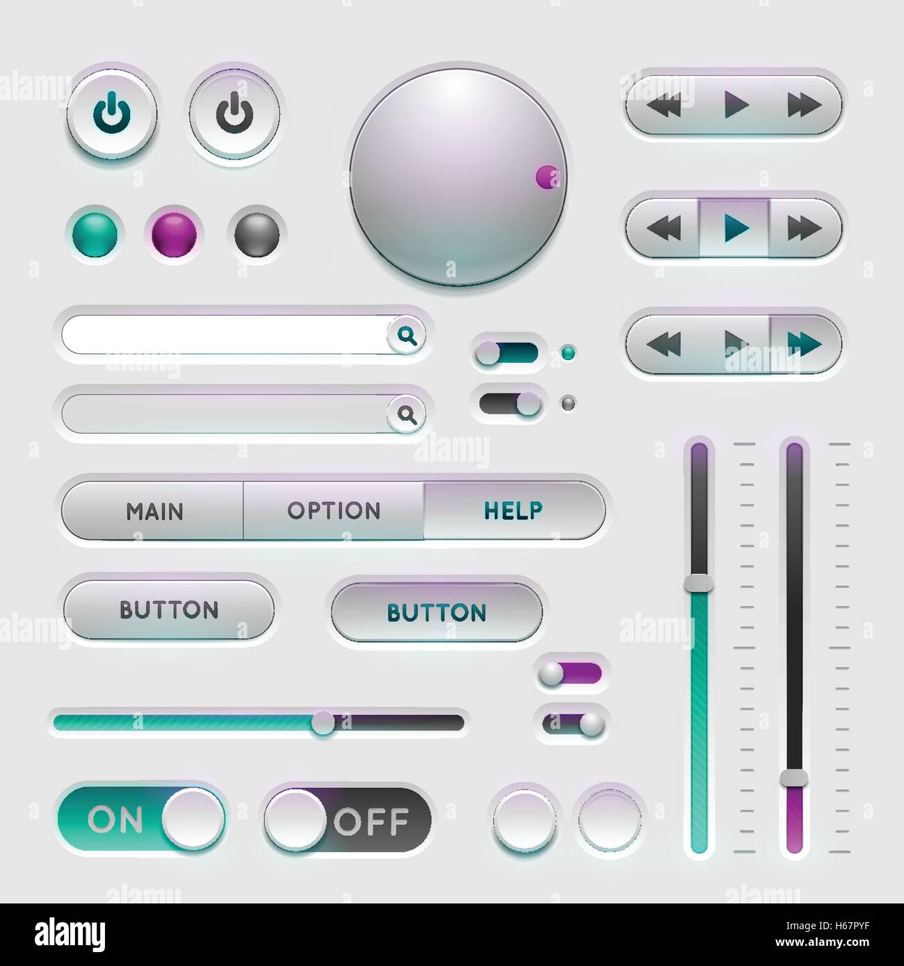 Interface web ui elements Stock Vector Image & Art - Alamy