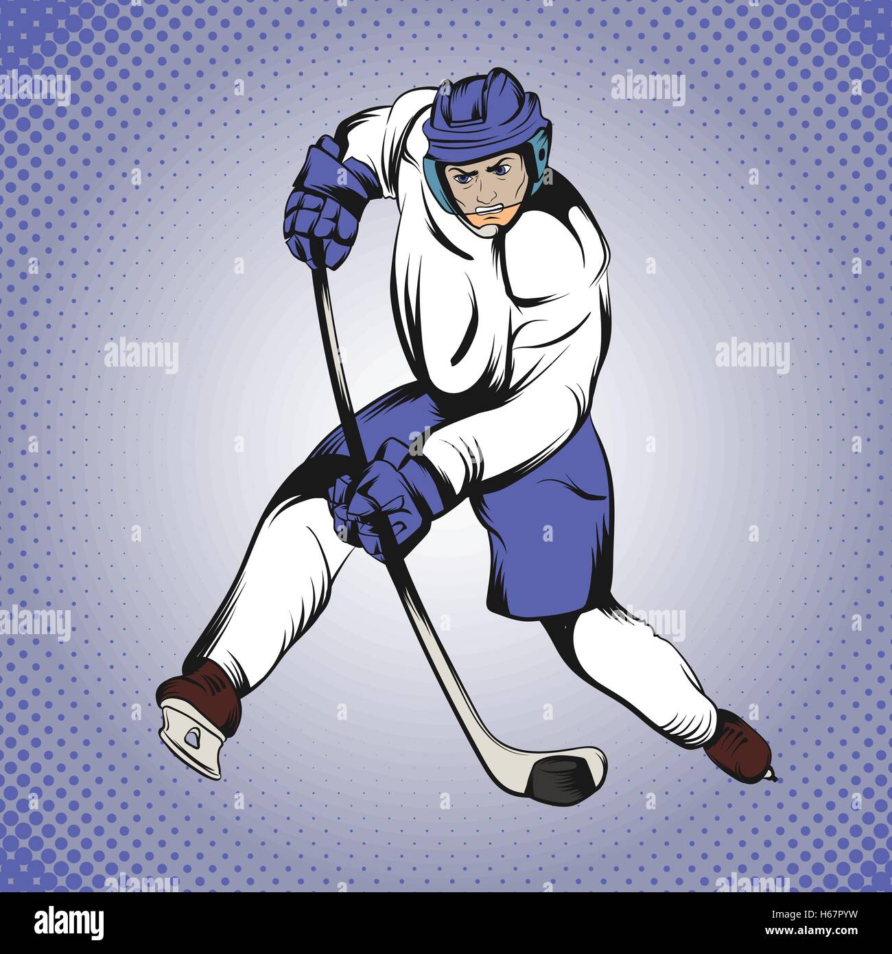 Comics hockey player Stock Vector Image & Art - Alamy