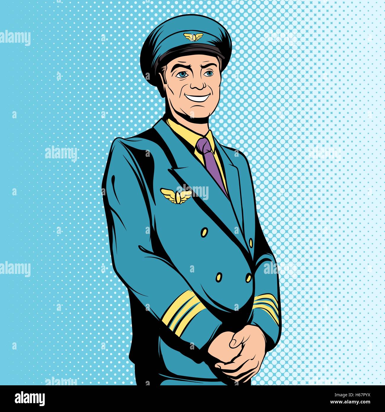 Comics flight captain Stock Vector Image & Art - Alamy