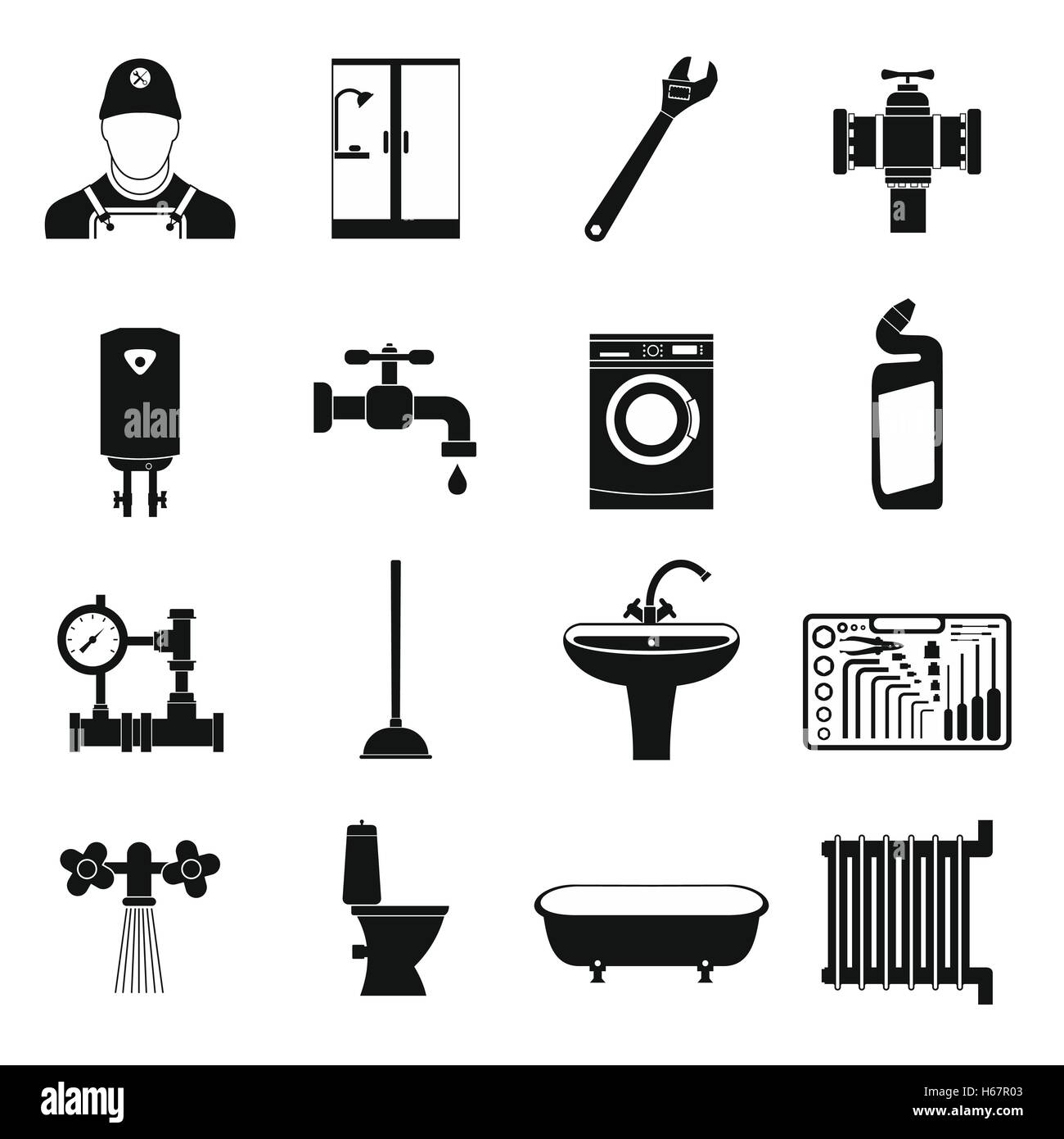Sanitary engineering simple icons Stock Vector Image & Art - Alamy Sanitary engineering simple icons Stock Vector Image & Art - Alamy