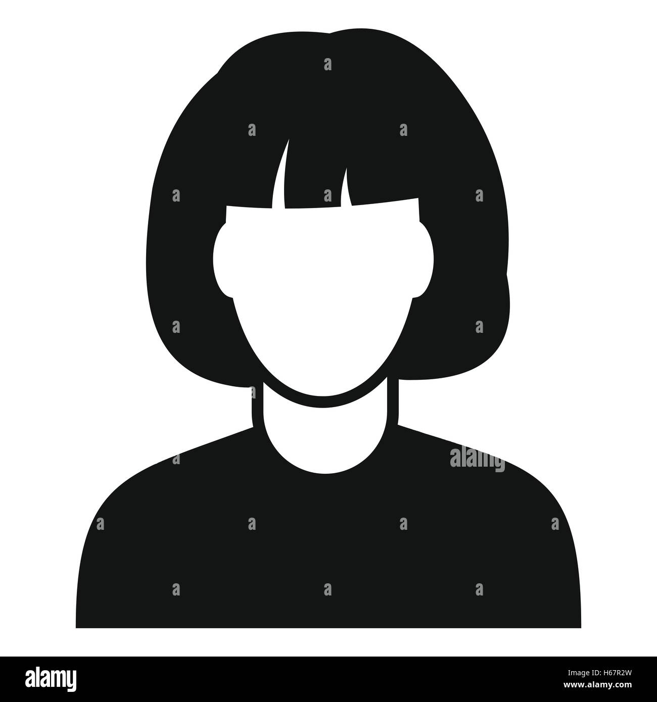 Woman avatar simple icon Stock Vector Image & Art - Alamy