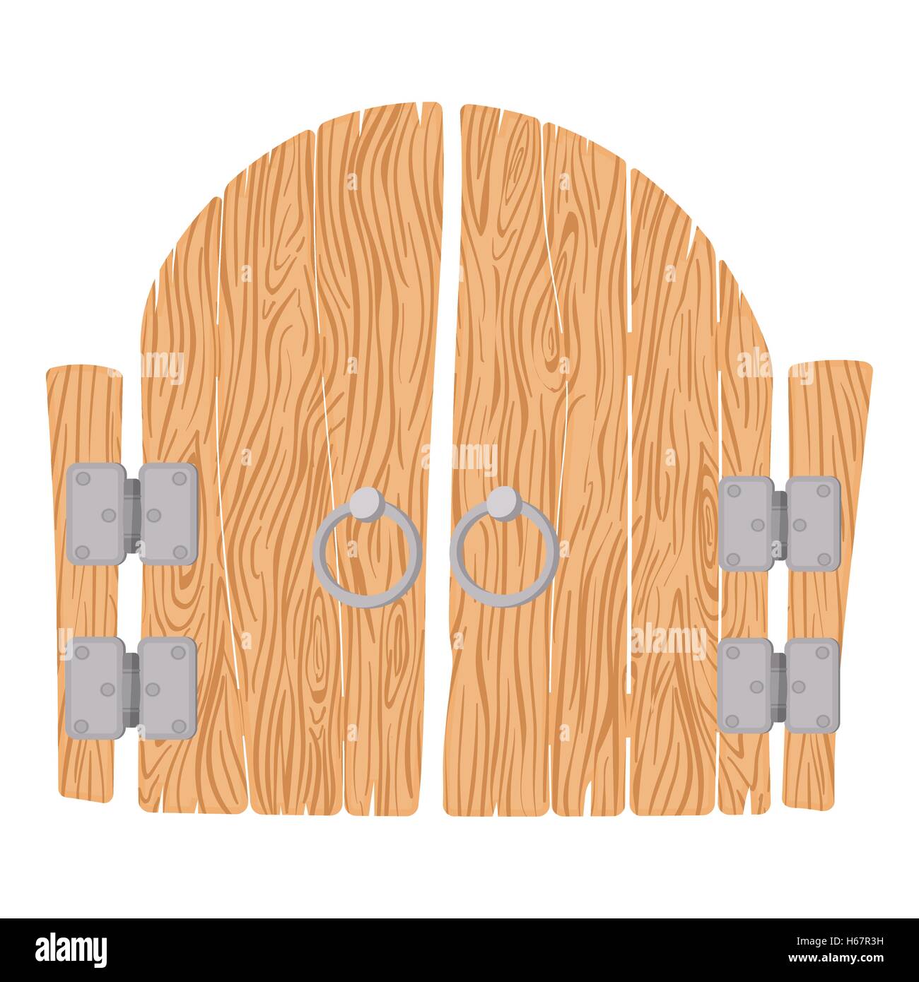 Wooden cartoon gate Stock Vector Image & Art - Alamy