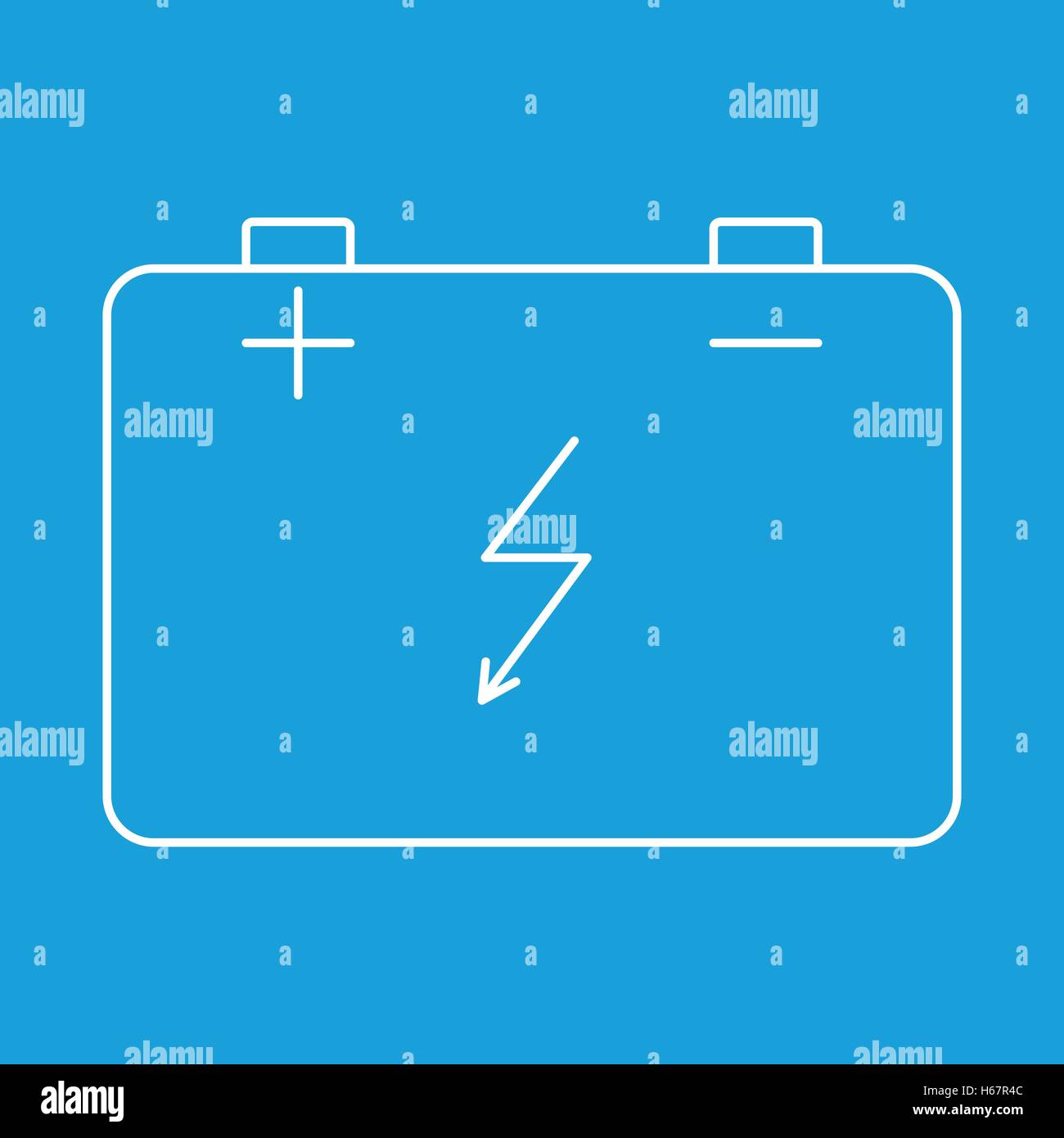 Car battery thin line icon Stock Vector Image & Art - Alamy
