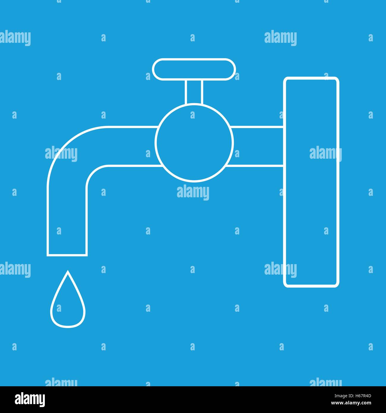 Pipe valve icon thin Stock Vector Images - Alamy