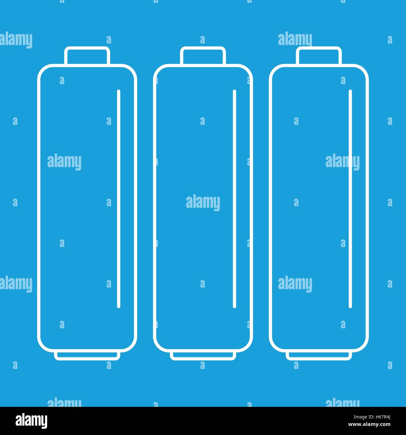 Battery thin line icons Stock Vector Image & Art - Alamy