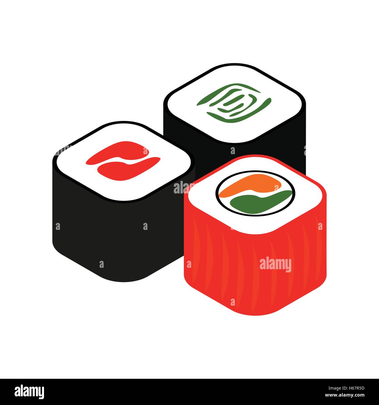 Rice food icon isometric Stock Vector Images - Alamy