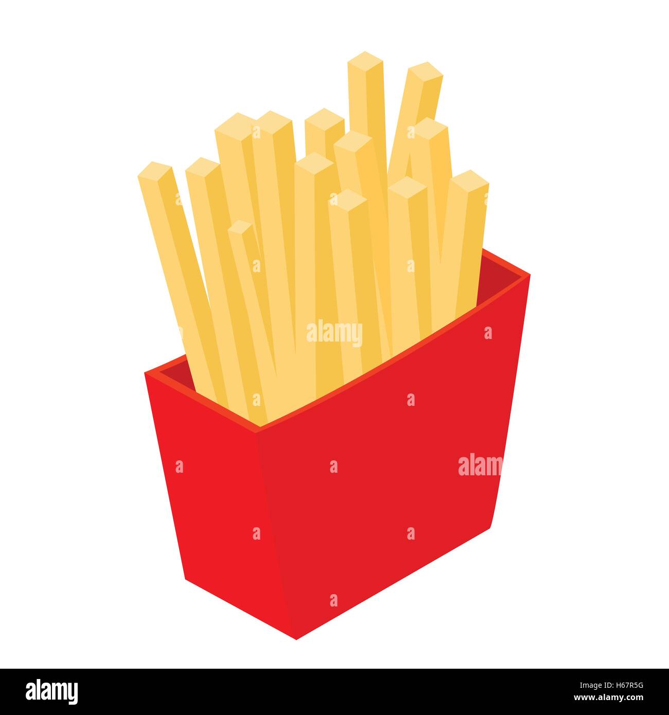 French fries isometric 3d icon Stock Vector Image & Art - Alamy