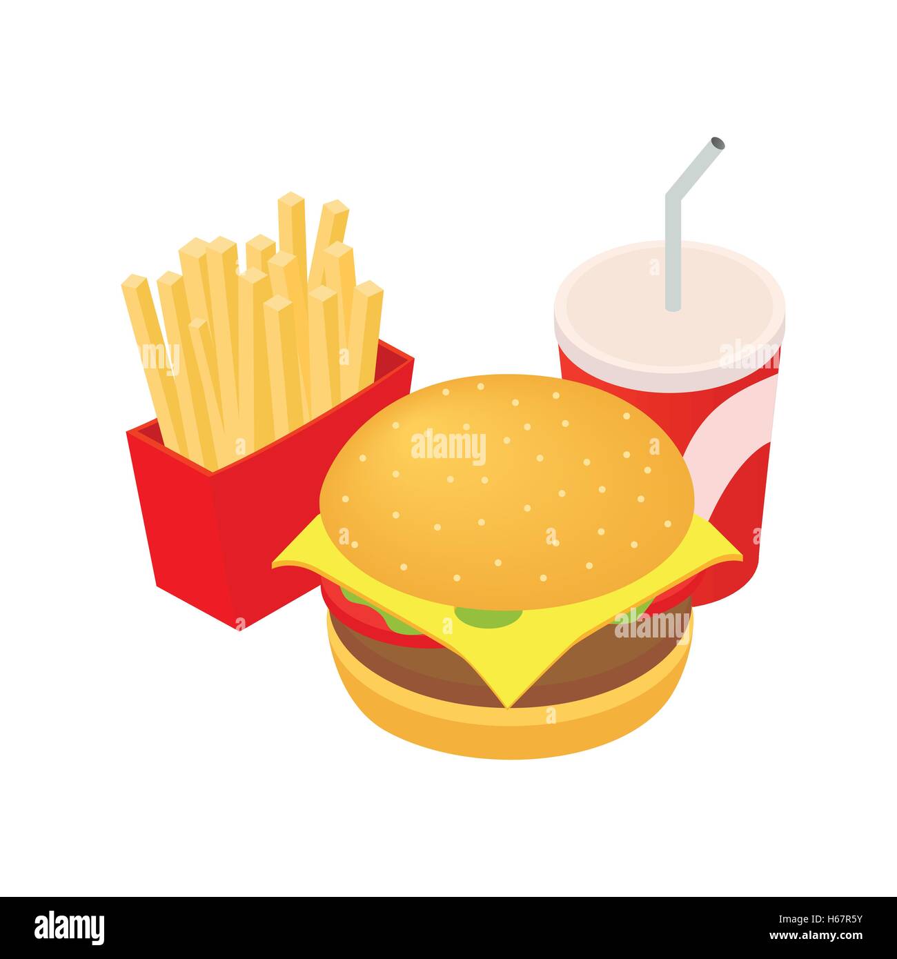 Fast food icon glossy Cut Out Stock Images & Pictures - Alamy