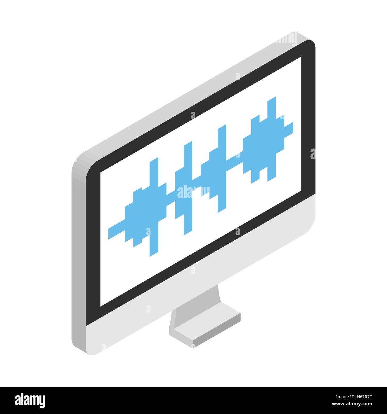 Sound wave in monitor Stock Vector Image & Art - Alamy