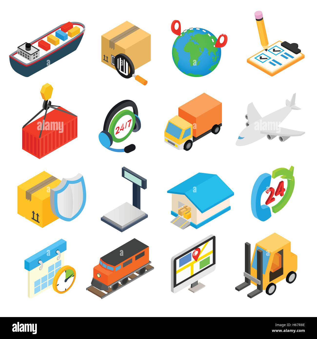 Logistics isometric 3d icons Stock Vector Art & Illustration, Vector ... Logistics isometric 3d icons Stock Vector Art & Illustration, Vector ...