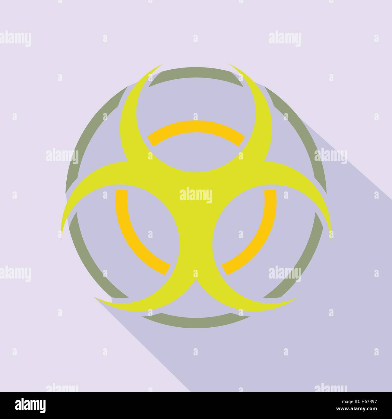Biohazard sign round flat icon Stock Vector Image & Art - Alamy
