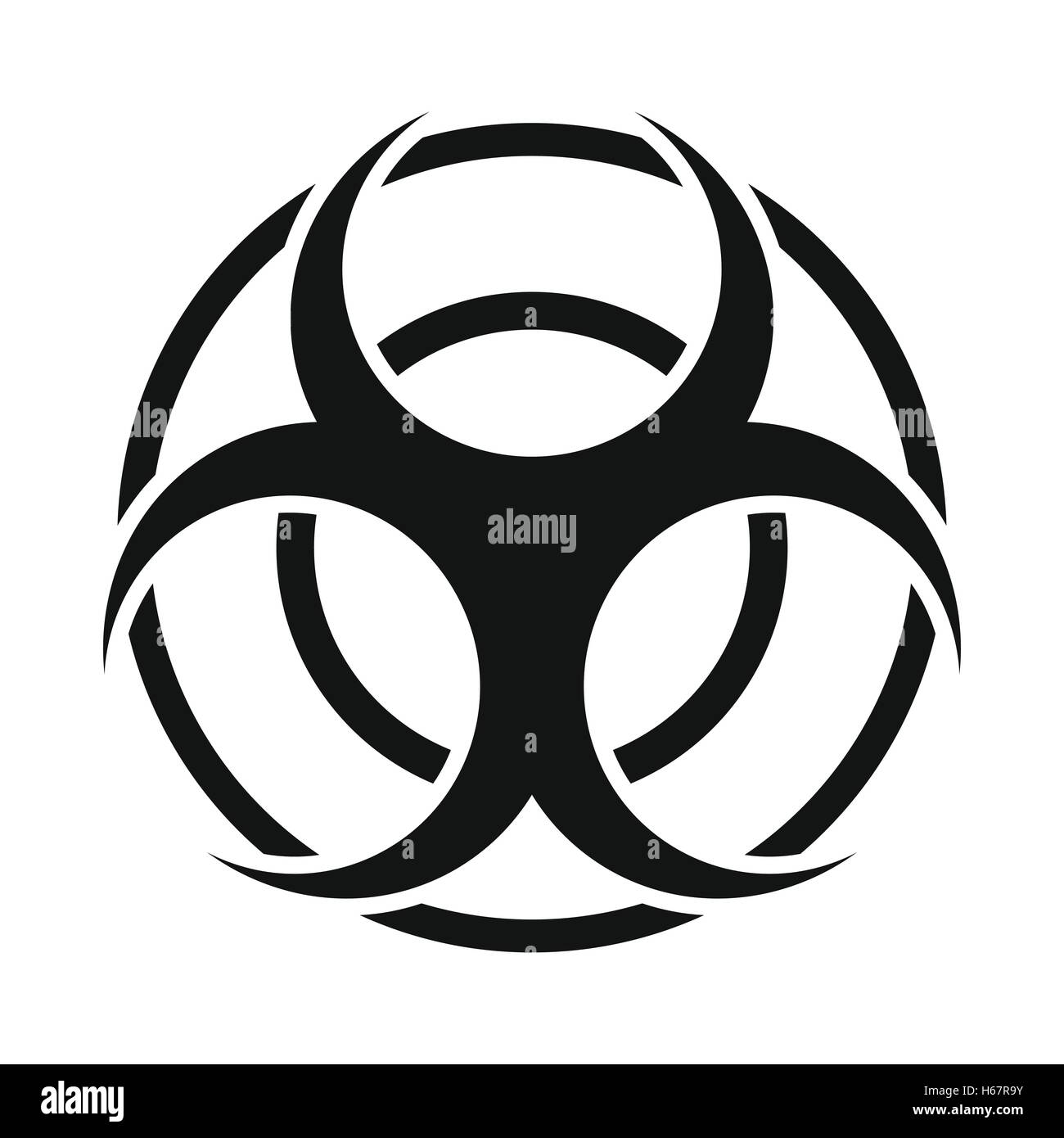 Biohazard sign round simple icon Stock Vector Image & Art - Alamy