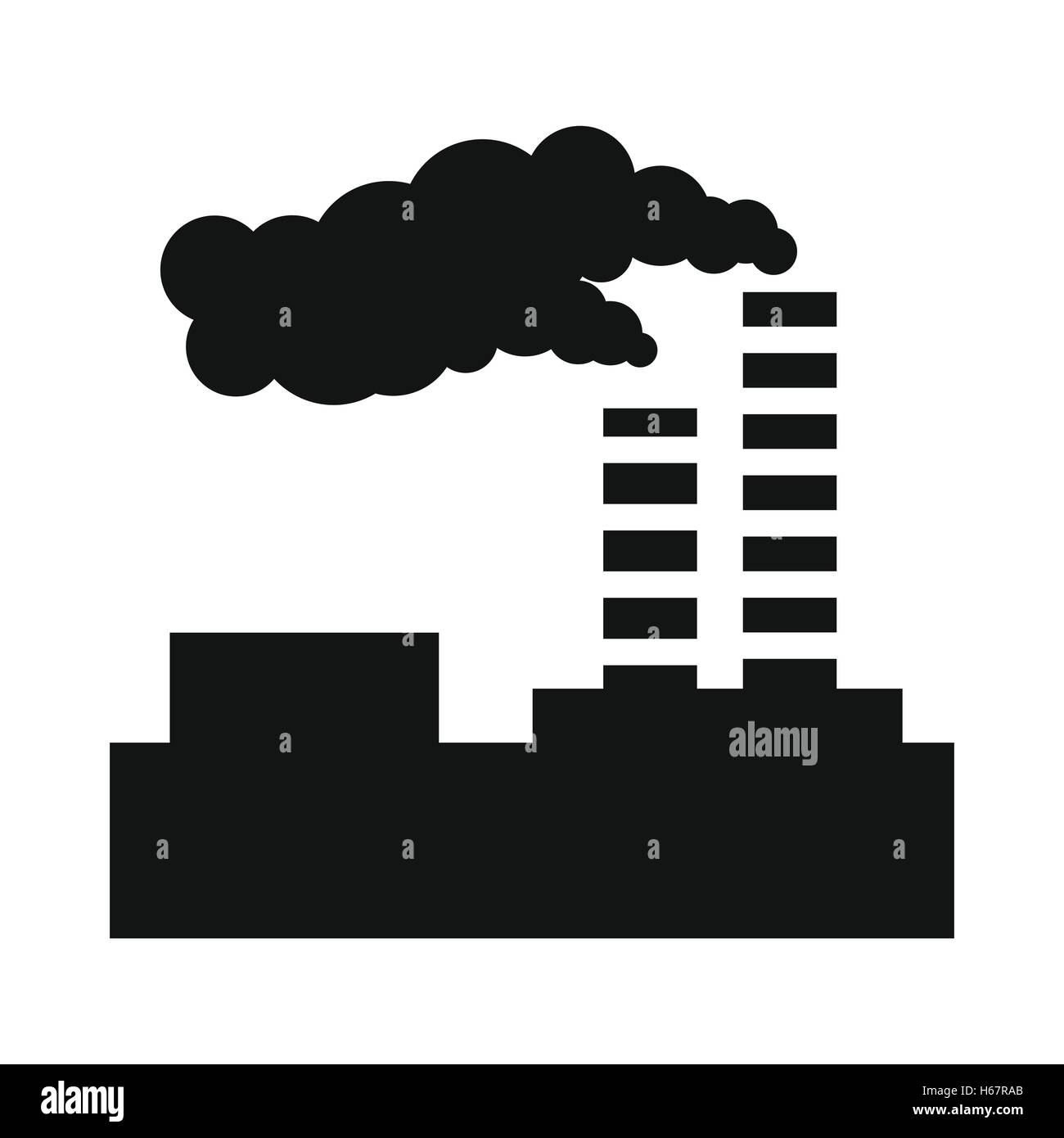 Factory pollution simple icon Stock Vector Image & Art - Alamy