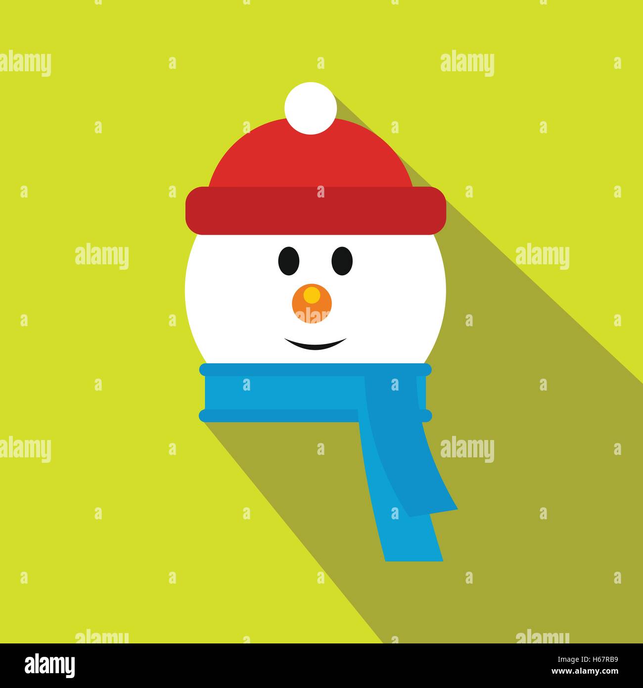 Head of snowman flat icon Stock Vector Image & Art - Alamy