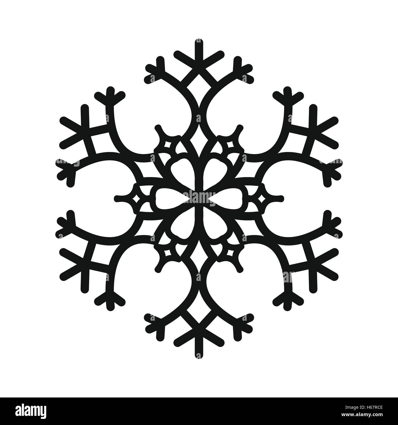Snowflake simple icon Stock Vector Image & Art - Alamy