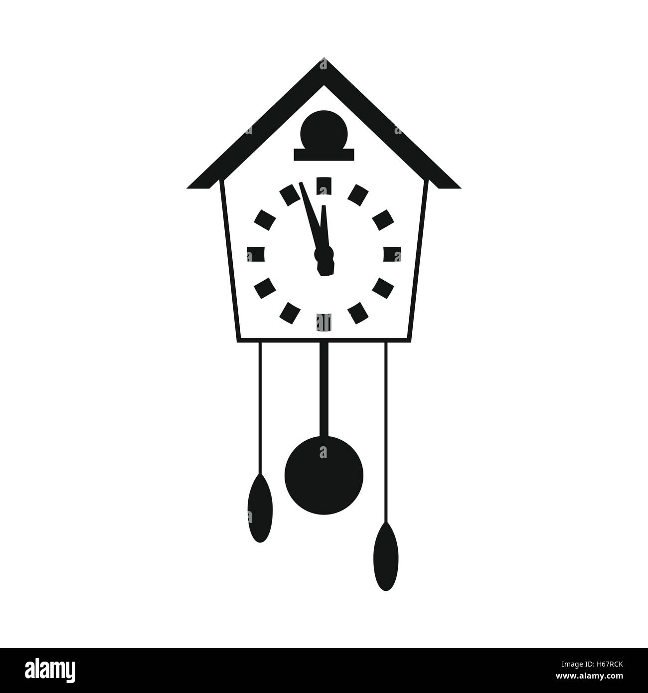 Cuckoo clock simple icon Stock Vector Image & Art - Alamy
