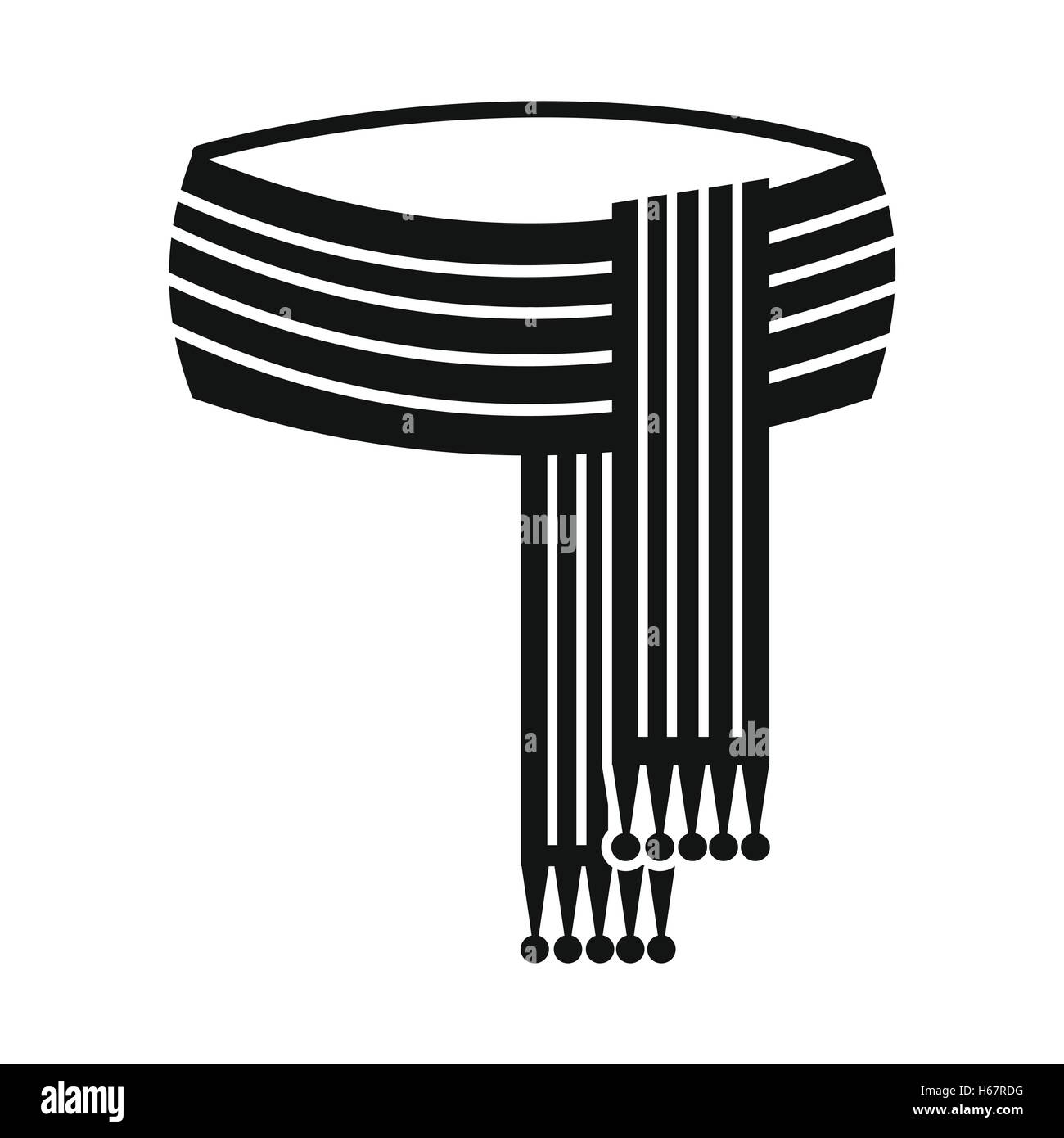 Black and white silk scarf Stock Vector Images - Alamy