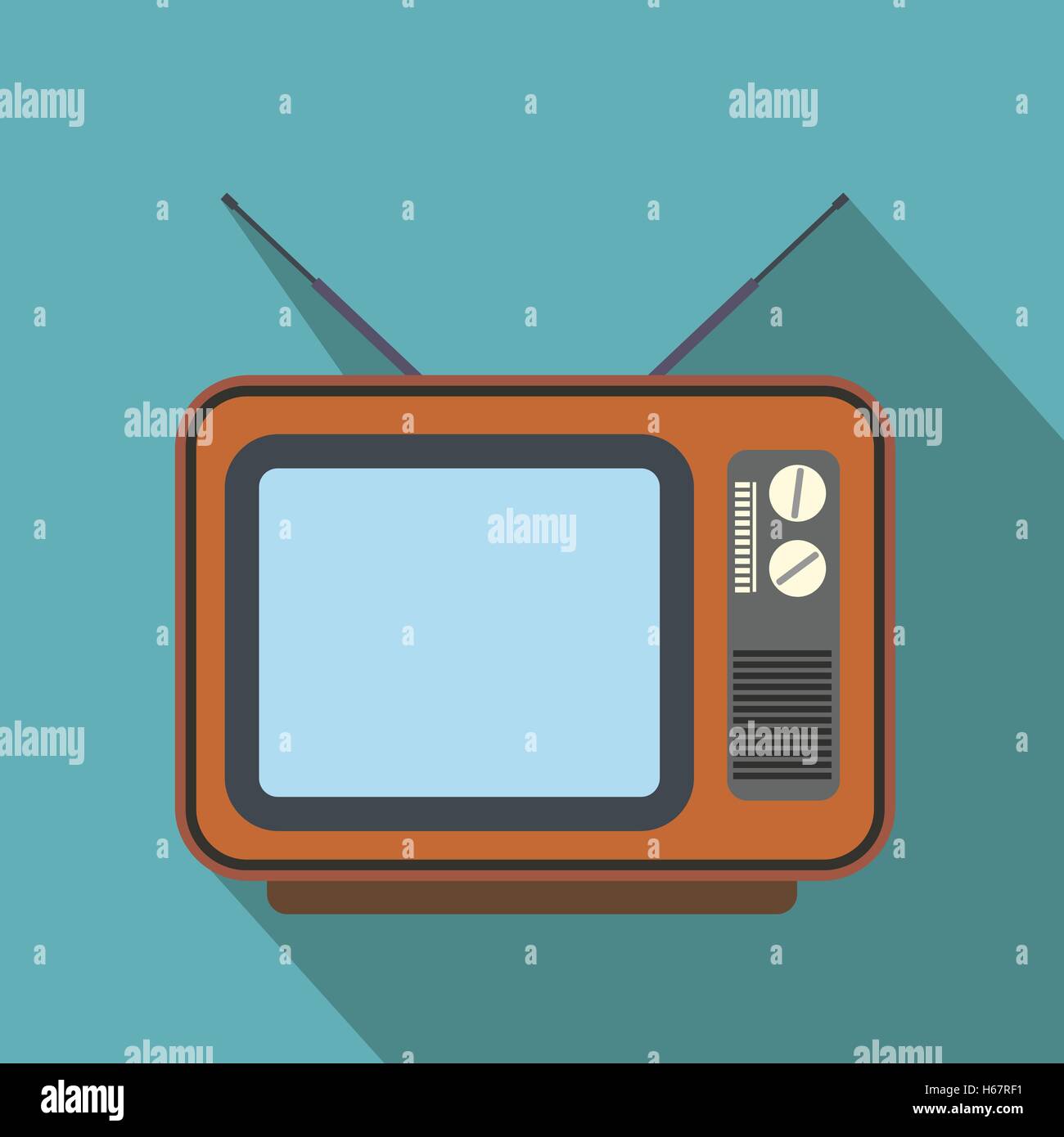 Retro tv flat icon Stock Vector Image & Art - Alamy