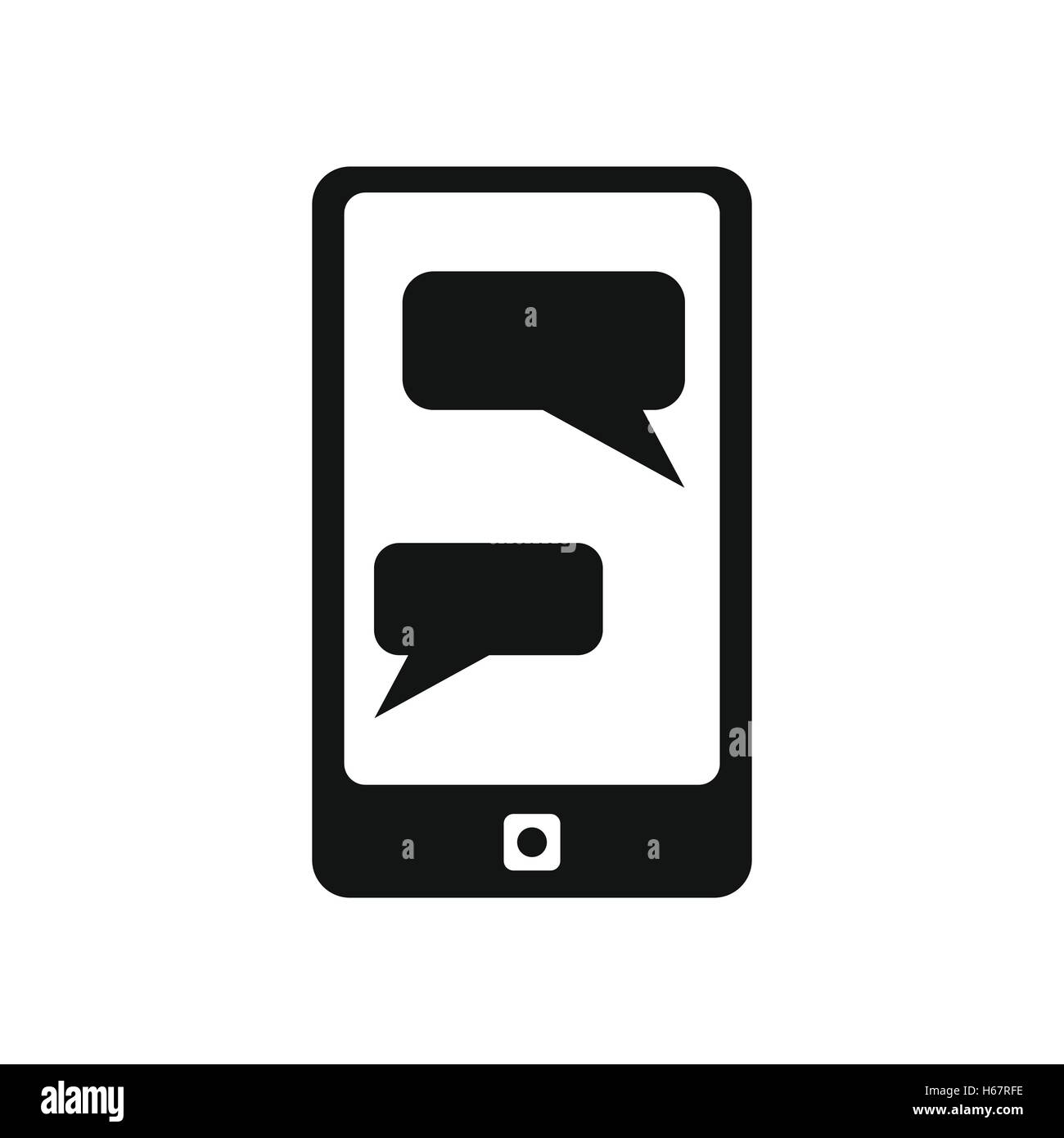 Messages on phone simple icon Stock Vector Image & Art - Alamy