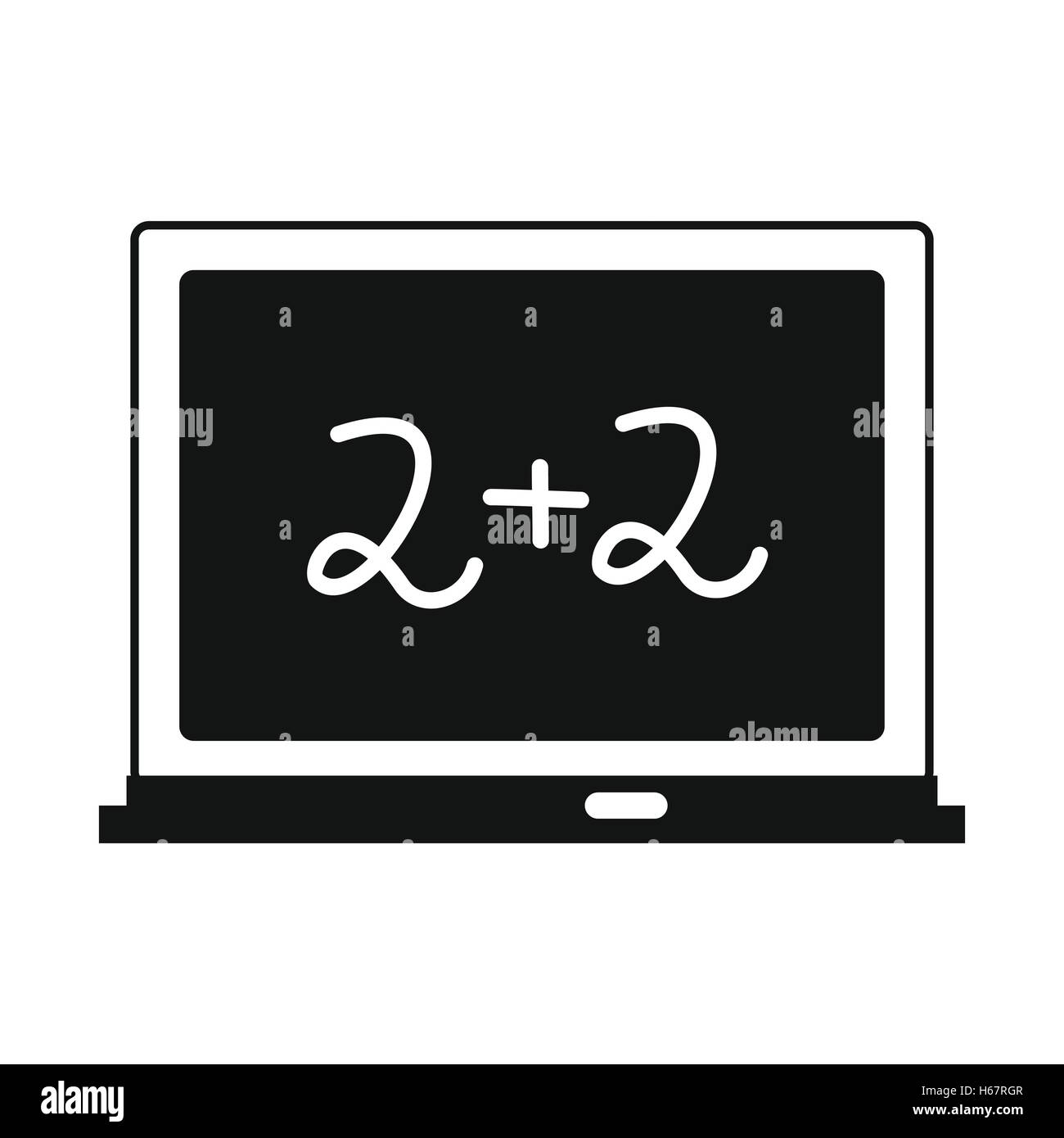Back to school chalkboard simple icon Stock Vector Image & Art - Alamy