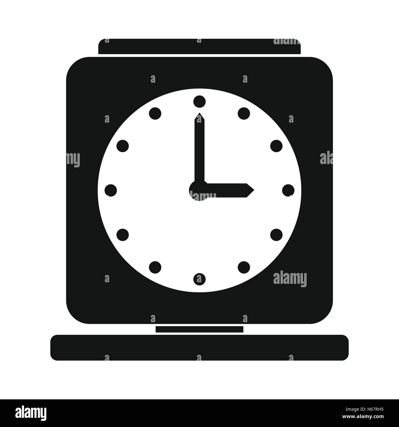 Vintage alarm clock simple icon Stock Vector Image & Art - Alamy