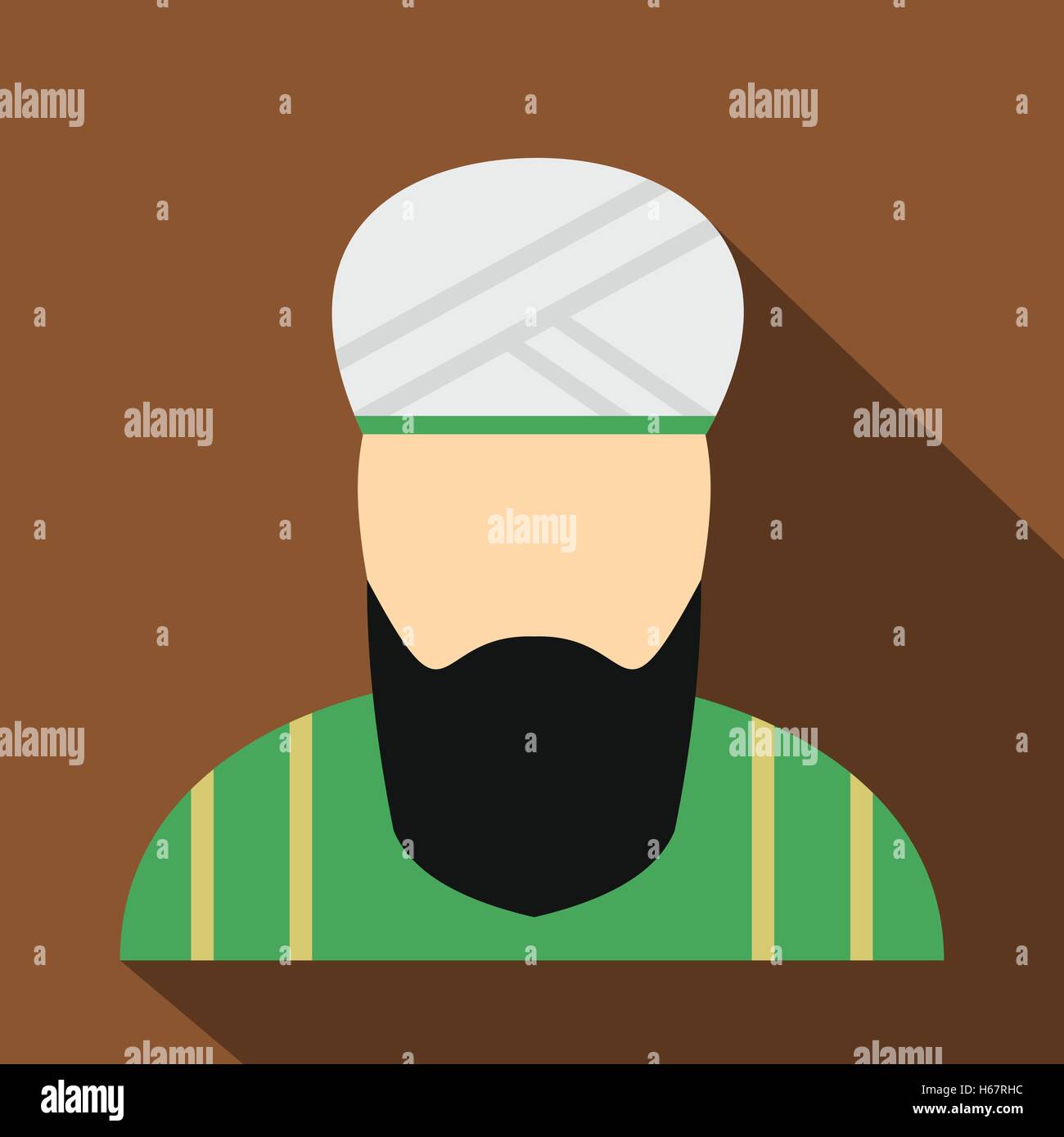 Muslim man flat icon Stock Vector Image & Art - Alamy