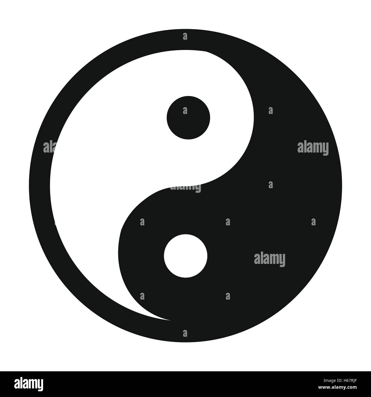 Yin yang simple icon Stock Vector Image & Art - Alamy