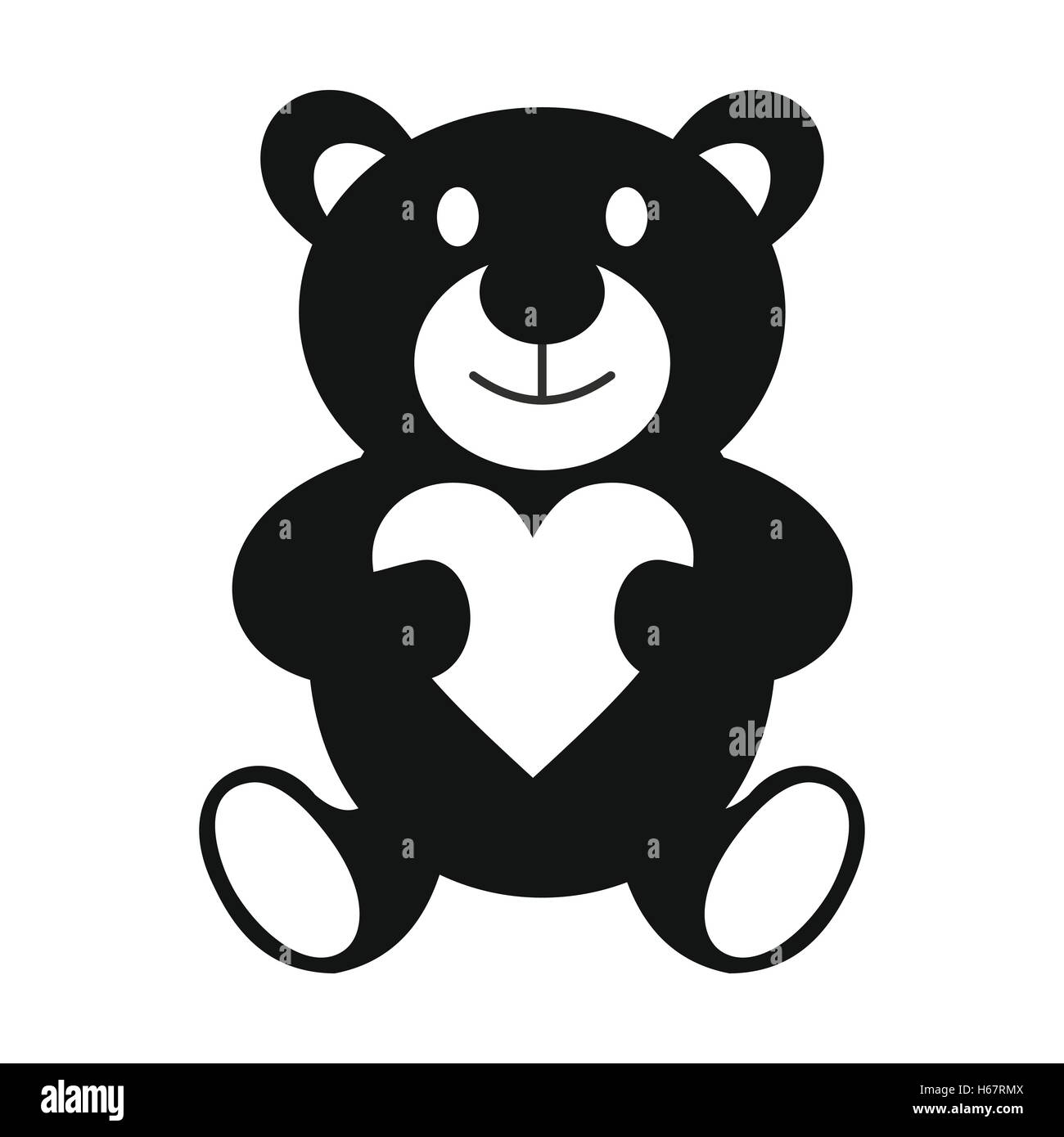 Teddy bear simple icon Stock Vector Image & Art - Alamy