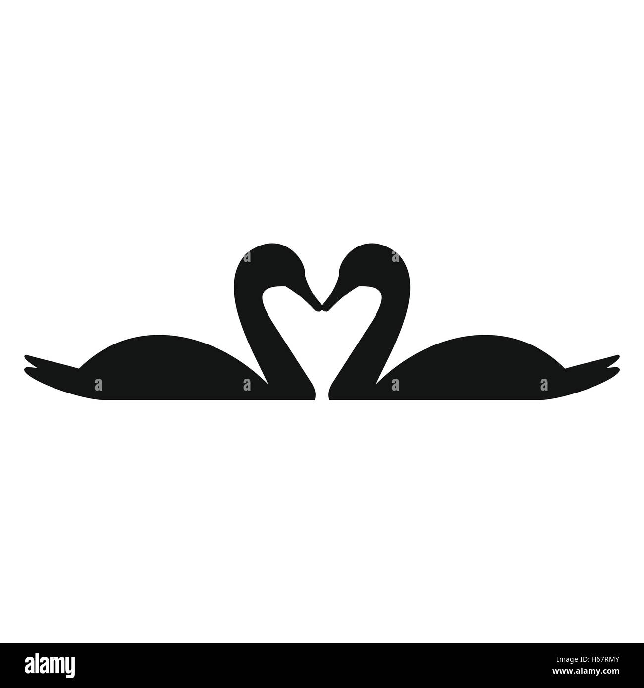 Couple of swans simple icon Stock Vector Image & Art - Alamy