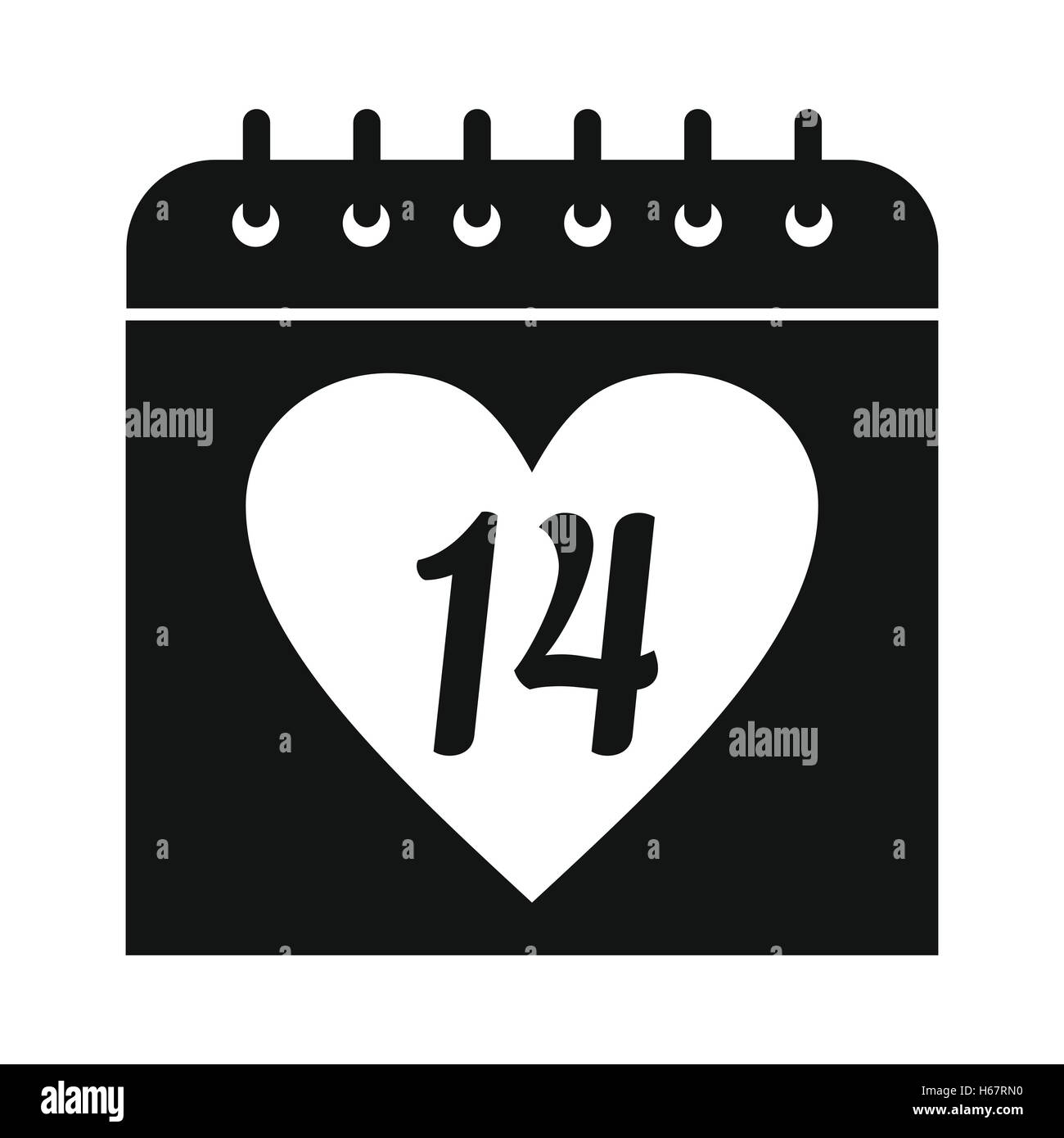 February day 14 number Stock Vector Images - Alamy