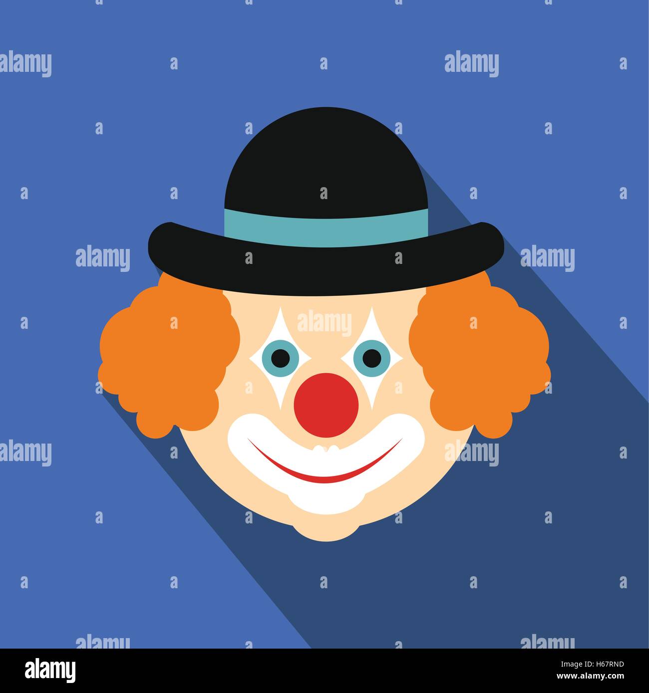 Clown flat icon Stock Vector Image & Art - Alamy