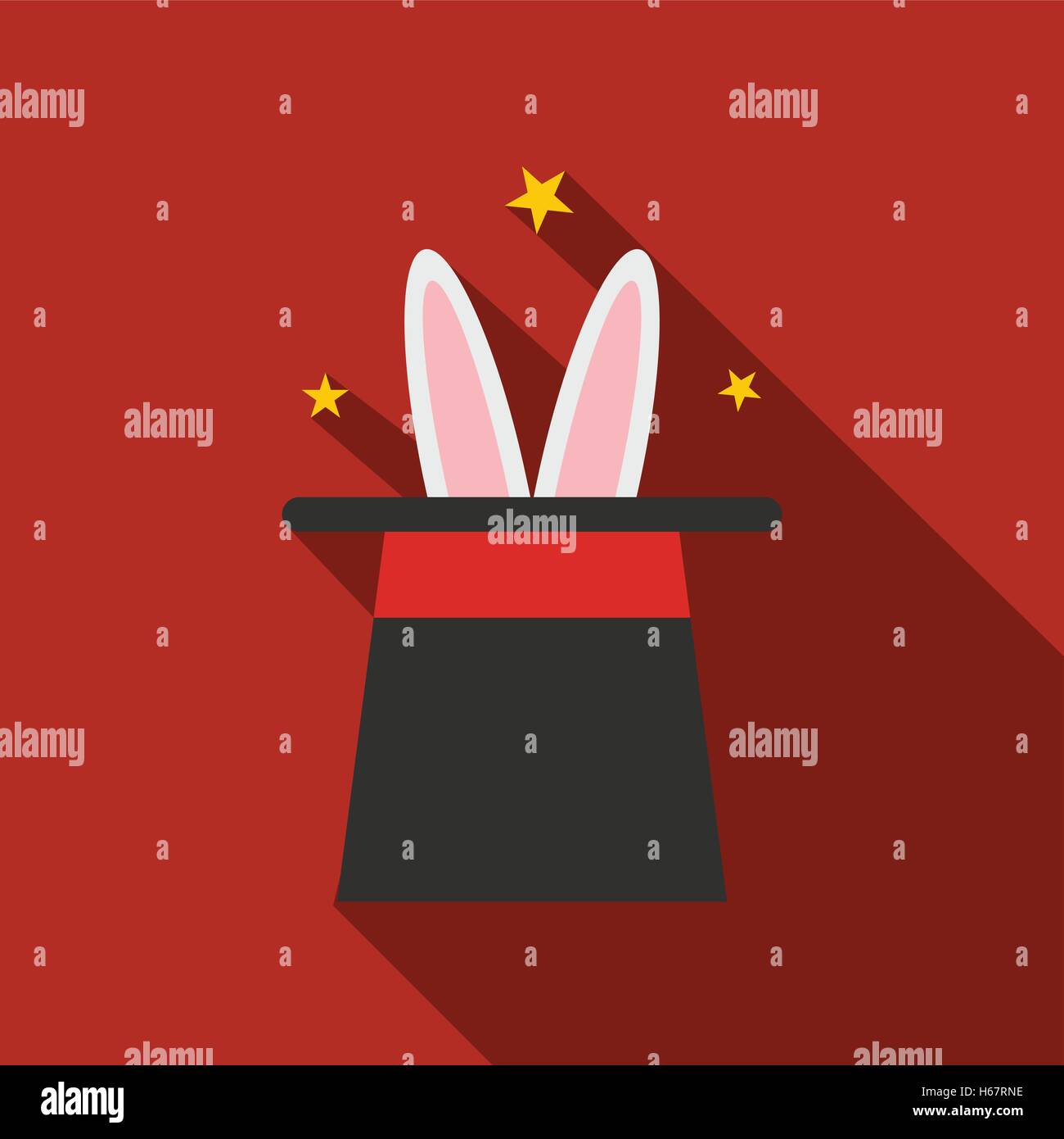 Rabbit in magician hat icon Stock Vector Image & Art - Alamy