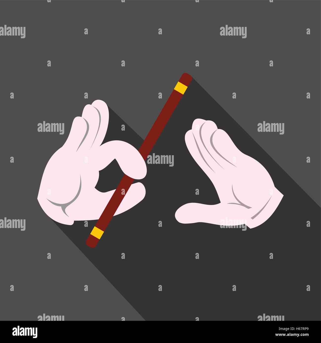 Magician hands with stick icon Stock Vector Image & Art - Alamy