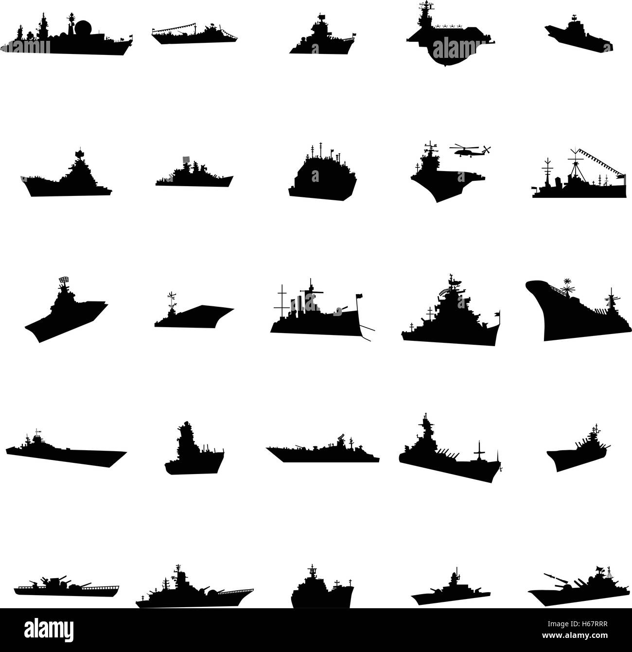 Navy Battleship Silhouette