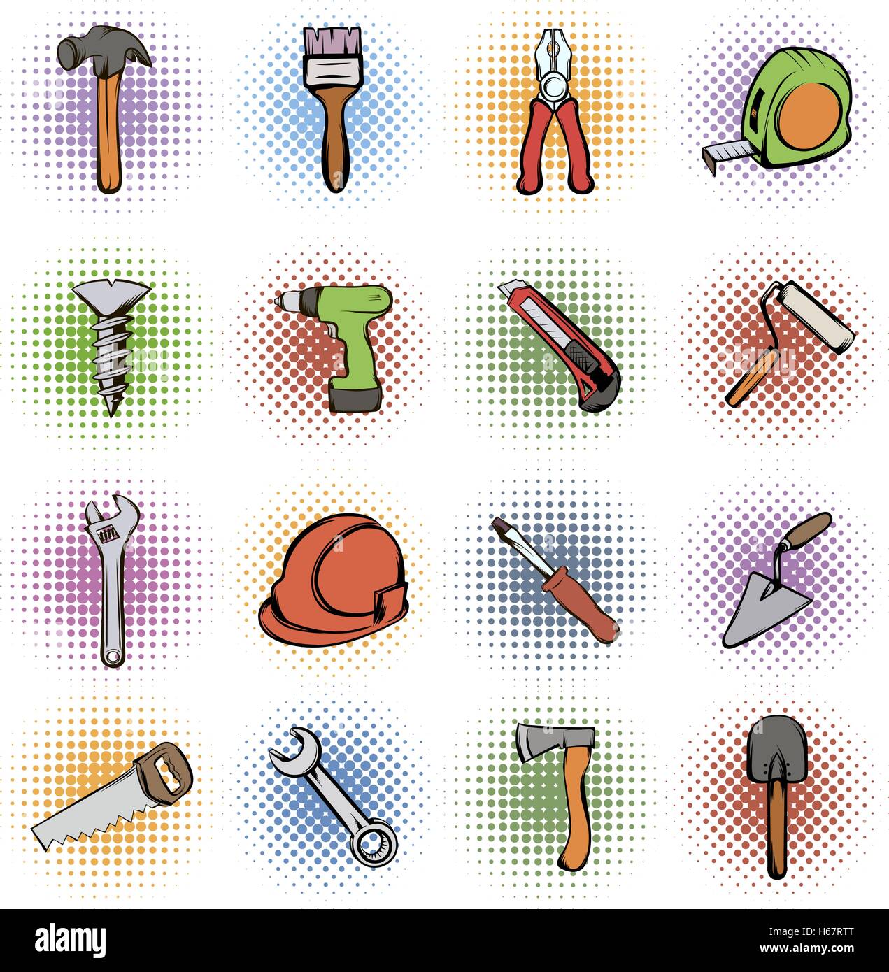 Building comics icons set Stock Vector Image & Art - Alamy