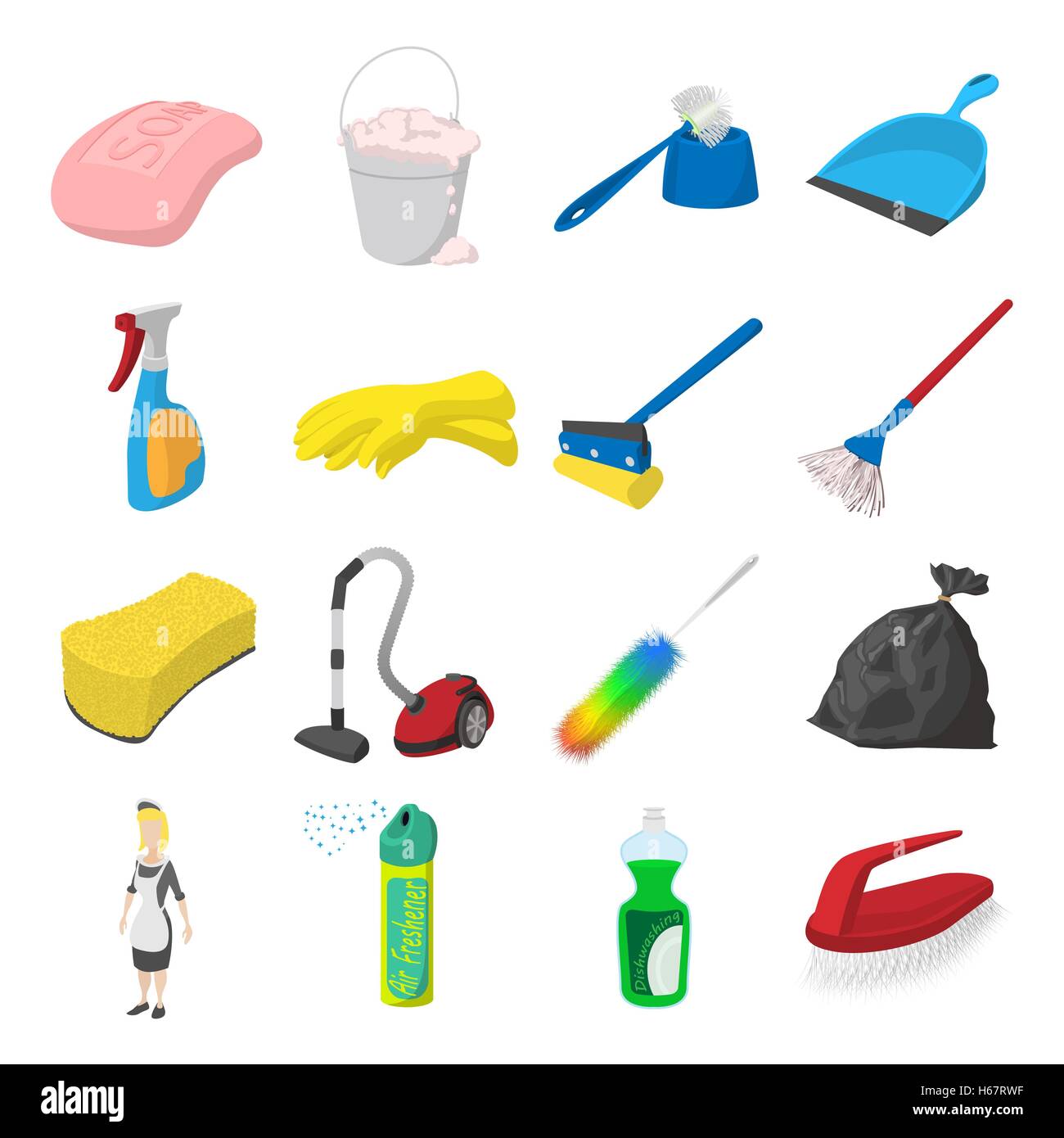 Laundry icons set cartoon Stock Vector Images - Alamy
