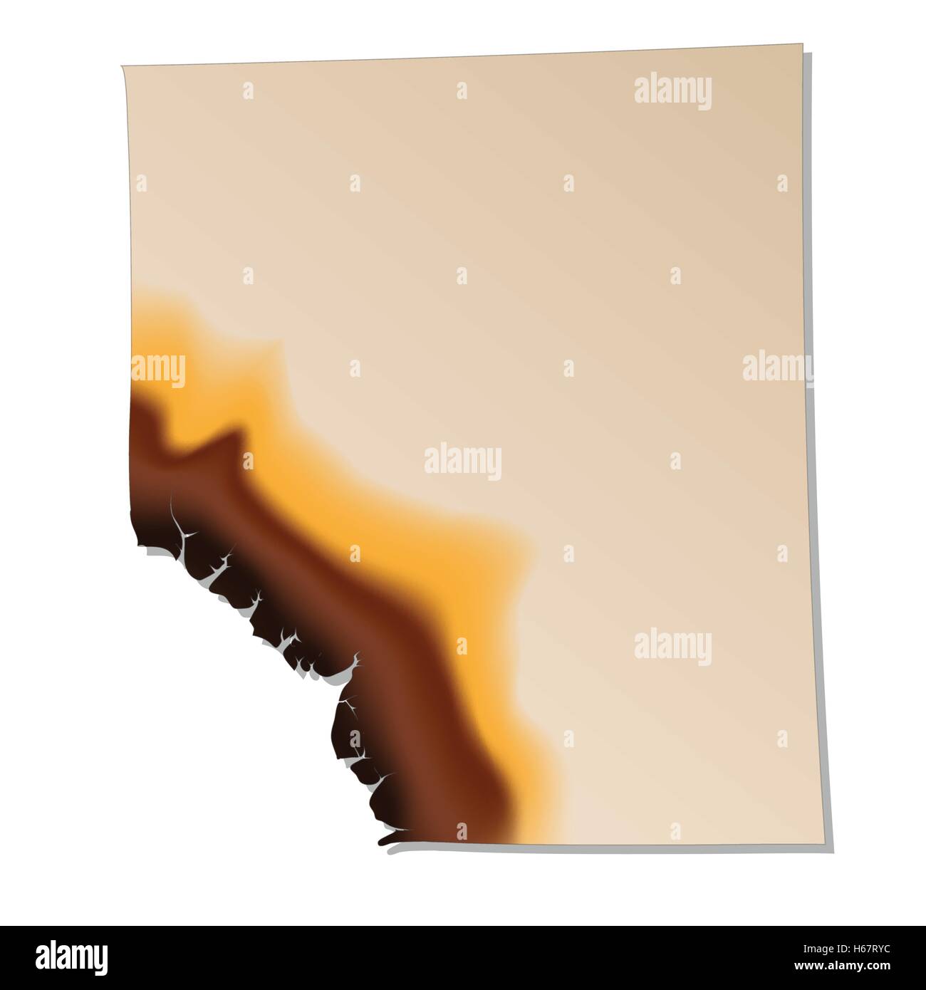 Burn damage paper texture Cut Out Stock Images & Pictures - Alamy