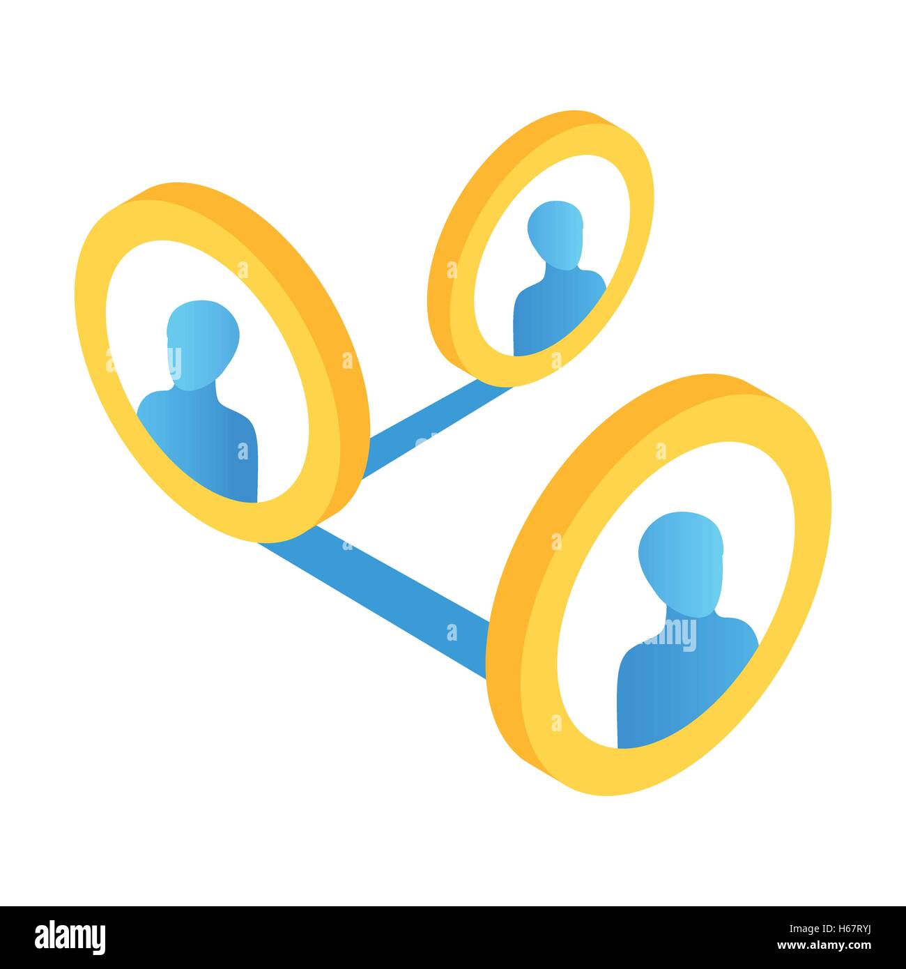 Social media isometric 3d icon Stock Vector Image & Art - Alamy