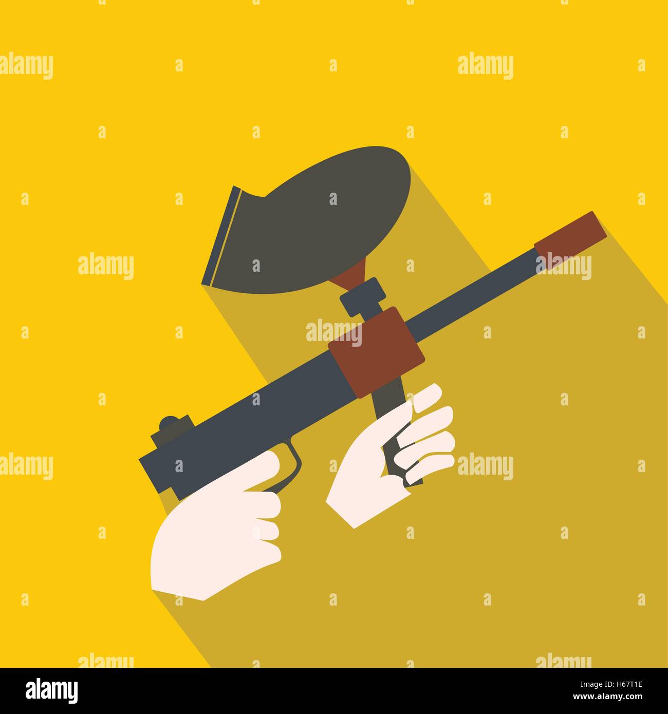 Paintball marker flat icon Stock Vector Image & Art - Alamy