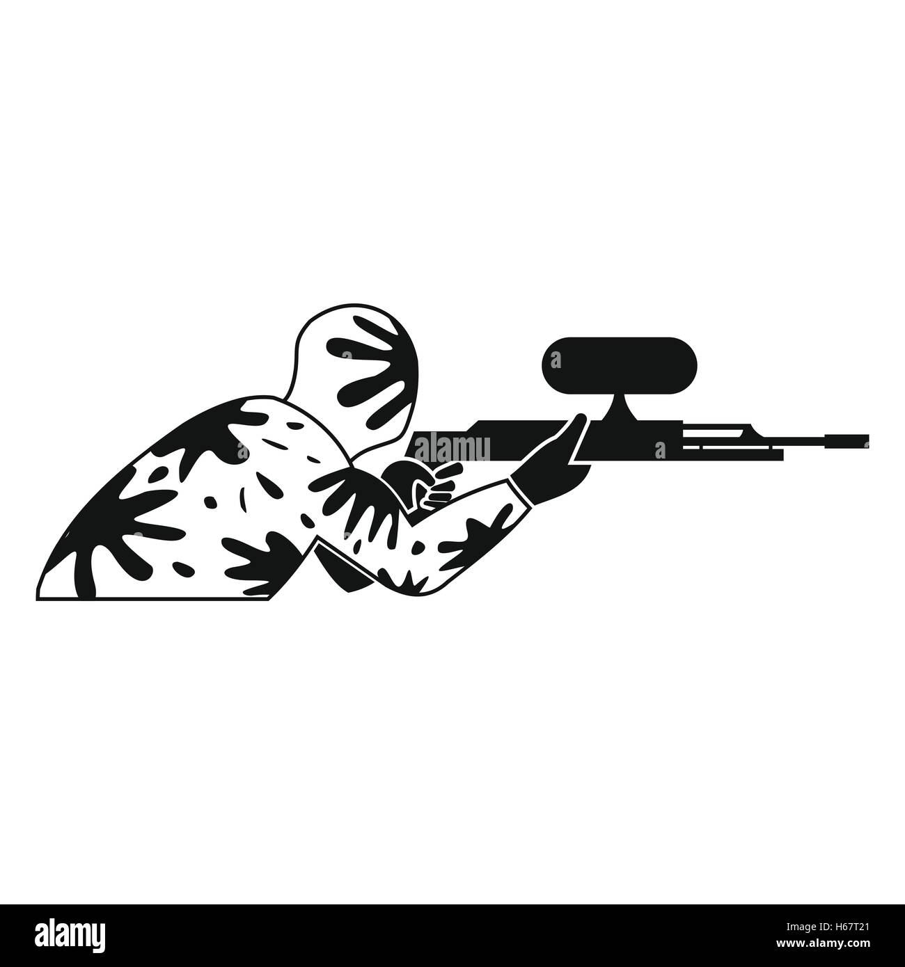 Fight paintball sport player Stock Vector Images - Alamy