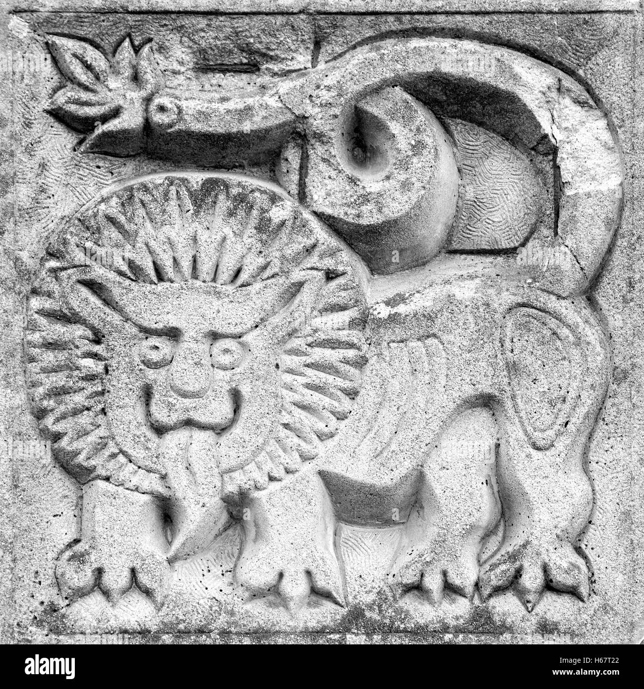Bas relief on wall Black and White Stock Photos & Images - Alamy